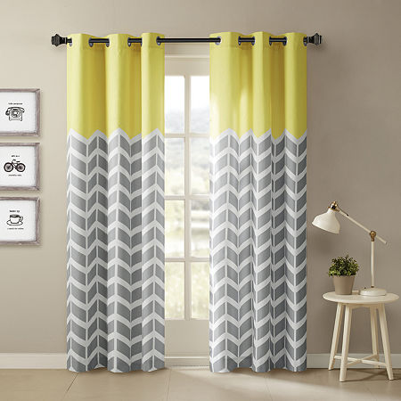 Click here for Intelligent Design Rayna Chevron Grommet Top Energ... prices