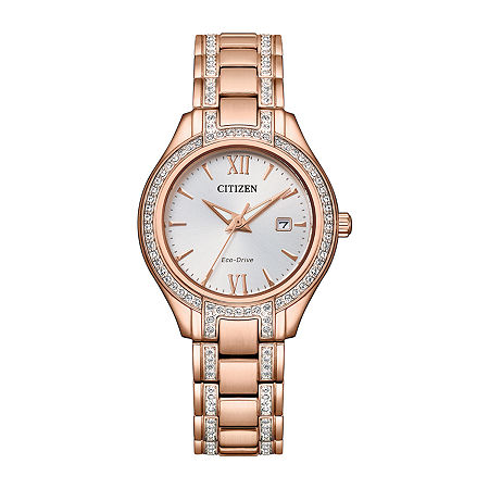 Click here for Citizen Eco-Drive Womens Silhouette Crystal Rose G... prices