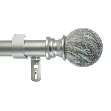 Click here for Decopolitan Gray Marble 1 IN Adjustable Curtain Ro... prices
