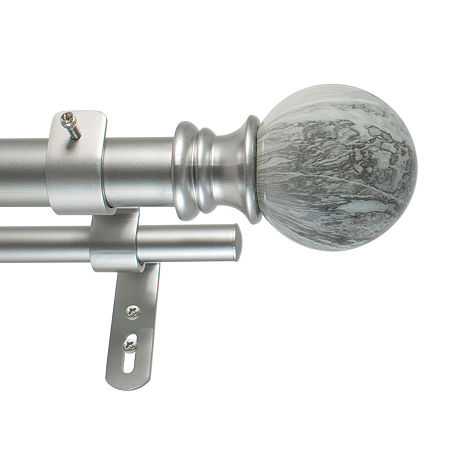 Click here for Decopolitan Gray Marble Double Curtain Rod  One Si... prices