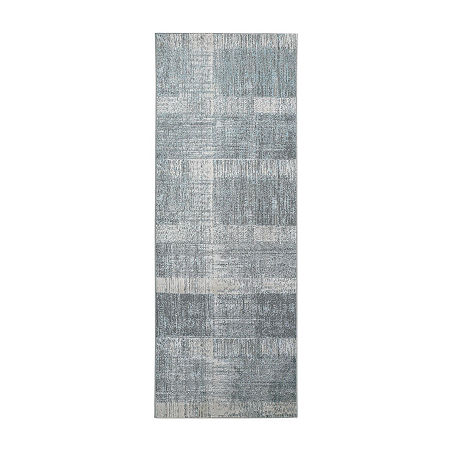 Feizy Azure R3413 210 x 710 Runner Area Rug - Silver-Tone