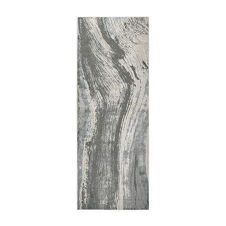 Feizy Azure R3524 210 x 710 Runner Area Rug - Silver-Tone