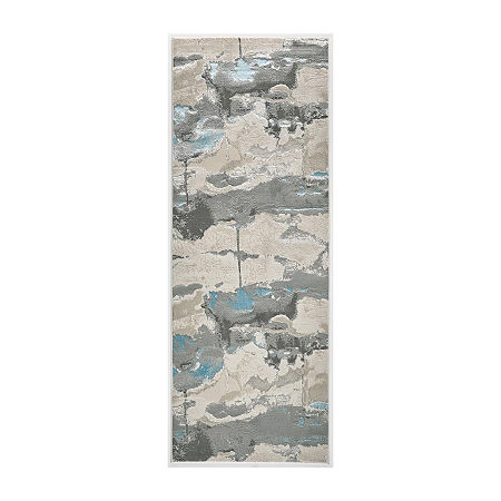 Feizy Azure R3525 210 x 710 Runner Area Rug - Silver-Tone