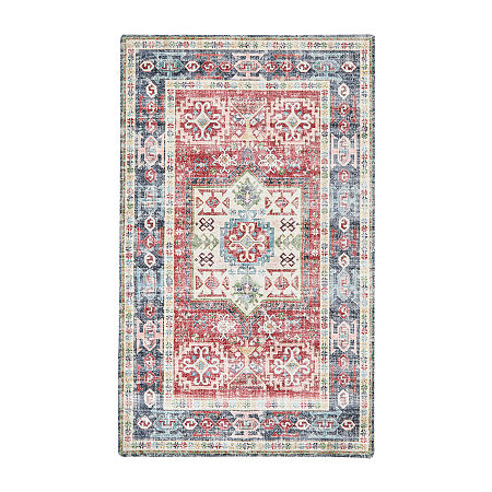 Click here for Linery Nava Traditional Geometric Washable Skid Re... prices