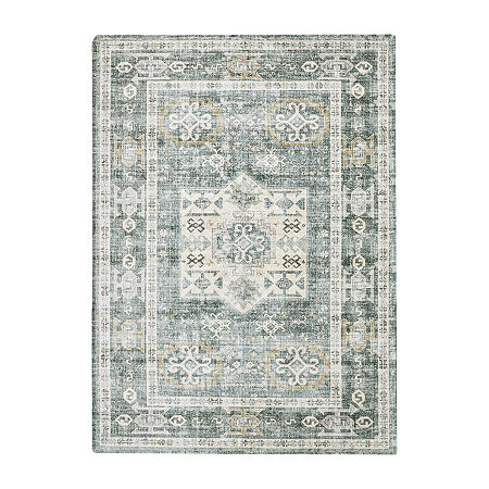 Click here for Linery Nava Traditional Geometric Washable Skid Re... prices