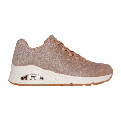 Skechers Uno Glitter Bomb Womens Sneakers, Color: Rose Gold - JCPenney