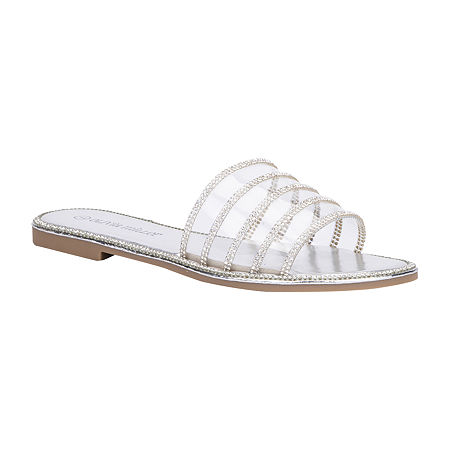Click here for Womens Olivia Miller Nadia Sparkle Slide Sandals prices