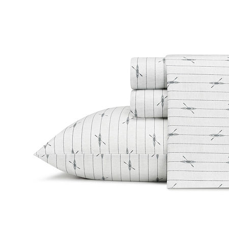 Eddie Bauer Printed 100 Cotton Percale 4-Pc. Sheet Set  King - Downstream