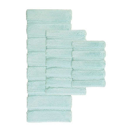 Madison Park Pearl Tufted Channel Bath Rug  21 x 34 - Seafoam