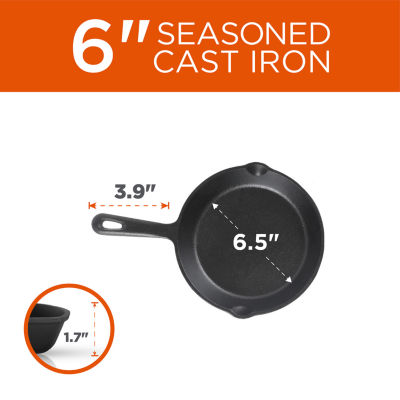Commercial Chef Cast Iron 3-Piece Skillet | Green Tree Mall