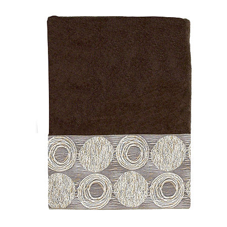 Avanti Galaxy Circle Bordered Cotton Bath Towel  27 x 50 - mocha