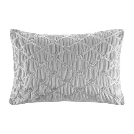 Croscill Aumont Oblong Decorative Pillow  15 x 22 - Silver