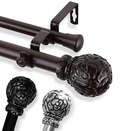 Click here for Rod Desyne Rosy Double Curtain Rod  One Size  Brow... prices