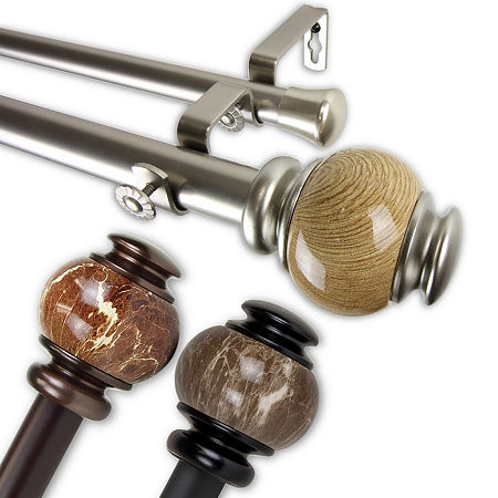Click here for Rod Desyne Marble Double Curtain Rod  One Size  Bl... prices