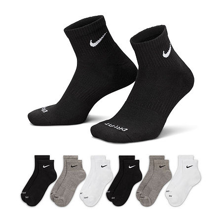 Click here for Nike Unisex 6-Pack Dri-fit Ankle Socks - Multi Bla... prices