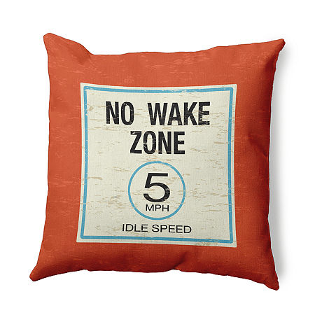 Click here for No Wake Square Throw Pillow  One Size  Orange prices