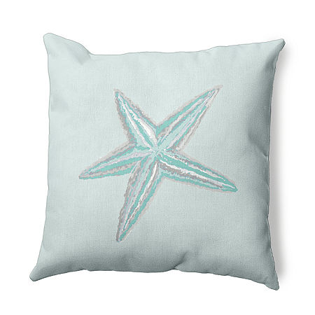 Click here for Starfish Square Throw Pillow  One Size  Blue prices