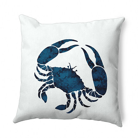 Click here for Crab Square Throw Pillow  One Size  Blue prices