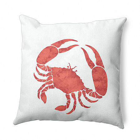 Click here for Crab Square Throw Pillow  One Size  Orange prices