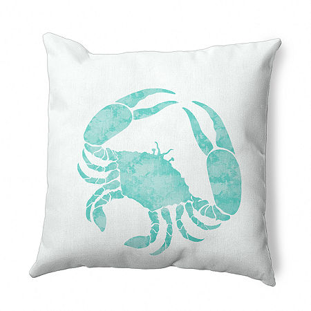 Click here for Crab Square Throw Pillow  One Size  Blue prices