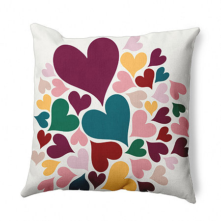 Click here for Hearts All Around Square Throw Pillow  One Size  R... prices