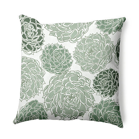 Click here for Olivia Square Throw Pillow  One Size  Green prices