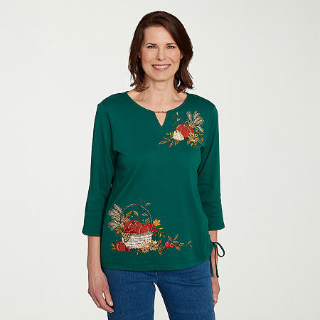 Click here for Alfred Dunner Classics Womens Crew Neck 3/4 Sleeve... prices