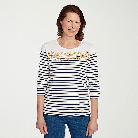 Click here for Alfred Dunner Classics Womens Crew Neck 3/4 Sleeve... prices