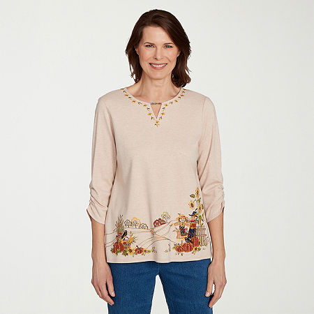 Click here for Alfred Dunner Classics Womens Crew Neck 3/4 Sleeve... prices
