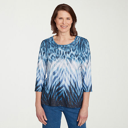 Click here for Alfred Dunner Classics Womens Crew Neck 3/4 Sleeve... prices
