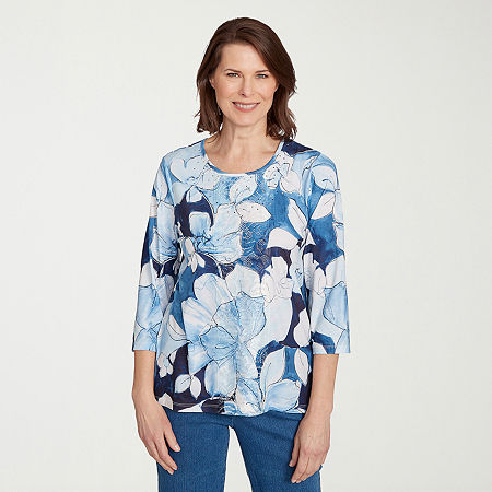 Click here for Alfred Dunner Classics Womens Crew Neck 3/4 Sleeve... prices