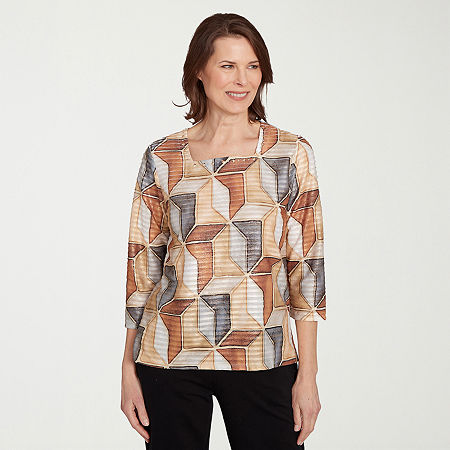 Click here for Alfred Dunner Classics Womens Crew Neck 3/4 Sleeve... prices