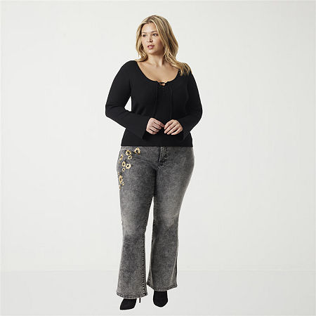Click here for JS Jessica Simpson Plus Womens High Rise Flare Leg... prices