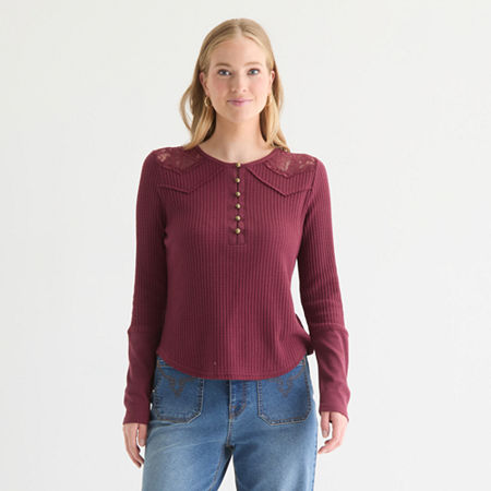 Click here for Frye and Co. Womens Henley Shirt  Small  Red prices