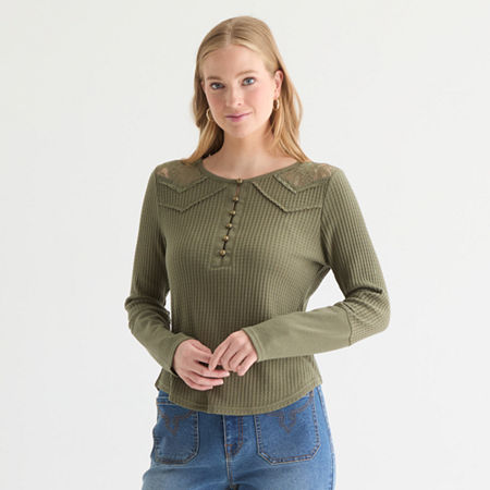 Click here for Frye and Co. Womens Henley Shirt  X-small  Green prices