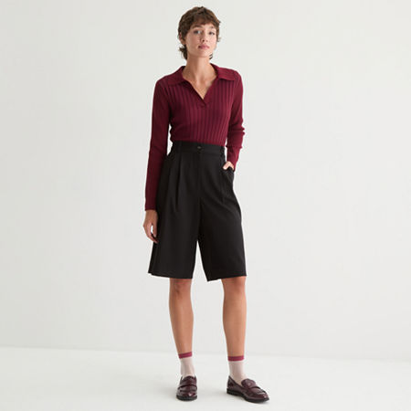 Click here for by&by Womens 13 1/2 Mid Rise Juniors Chino Short... prices