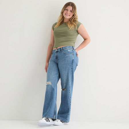 Click here for Arizona Juniors Plus Womens Low Rise Straight Leg... prices