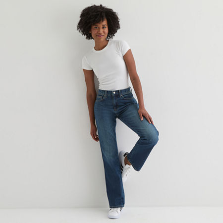Click here for Arizona Juniors Womens High Rise Straight Leg Jean... prices