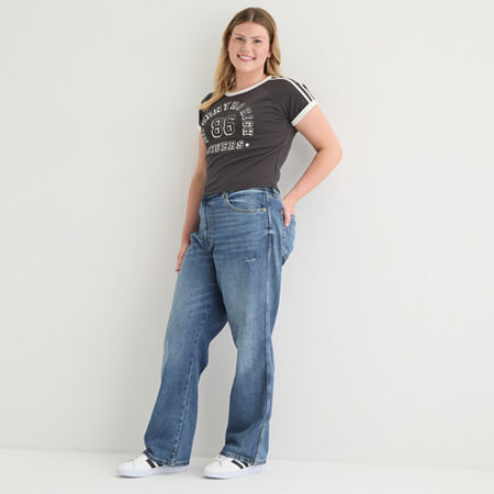 Click here for Arizona Juniors Plus Womens High Rise Straight Leg... prices