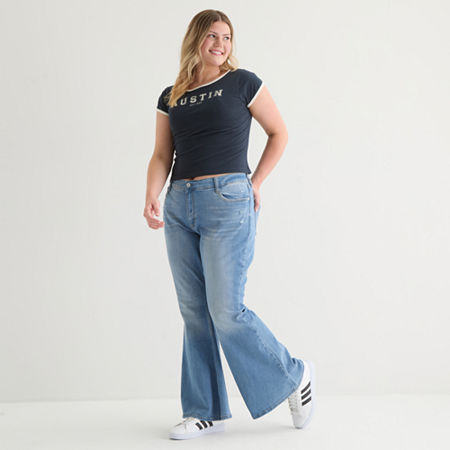 Click here for Arizona Womens Juniors Plus Low Rise Flare Leg Jea... prices