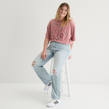 Click here for Arizona Juniors Plus Womens High Rise Straight Leg... prices