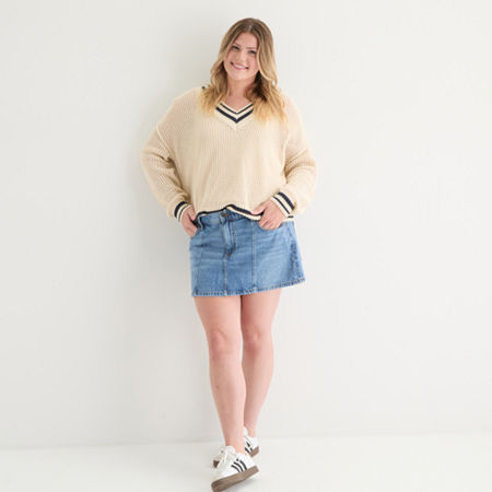 Click here for Arizona Womens Denim Skirt Juniors Plus  18  Blue prices