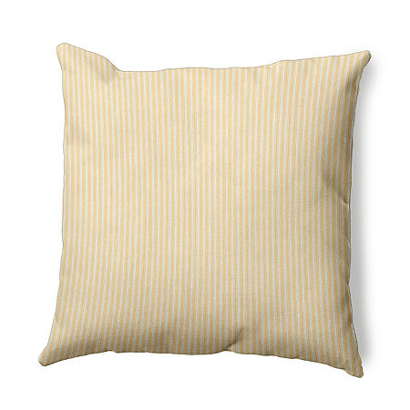 Click here for Ticking Stripe Square Throw Pillow  One Size  Yell... prices