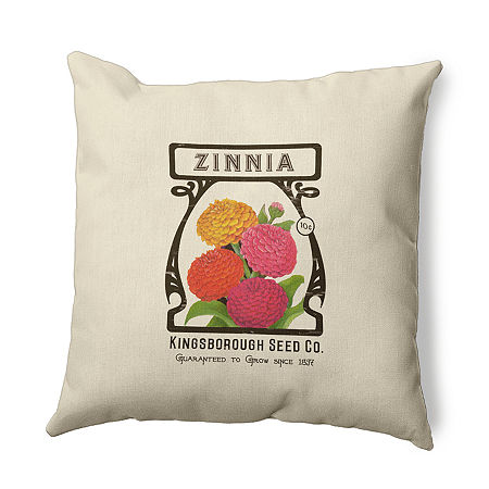 Click here for Zinnia Square Throw Pillow  One Size  White prices