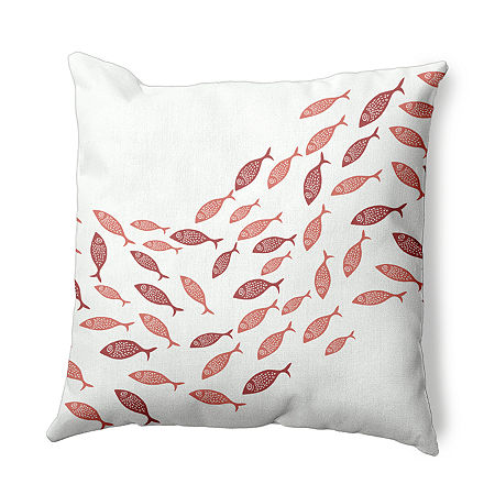 Click here for Escuela Square Throw Pillow  One Size  Orange prices
