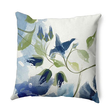 Click here for Windy Bloom Square Throw Pillow  One Size  Blue prices