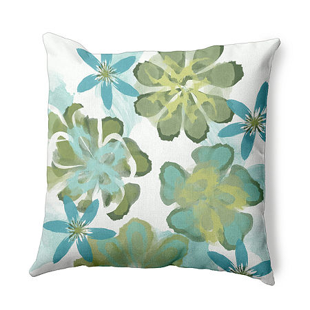 Click here for Ani Square Throw Pillow  One Size  Green prices