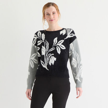 Click here for Liz Claiborne Womens Crew Neck Embellished Long Sl... prices