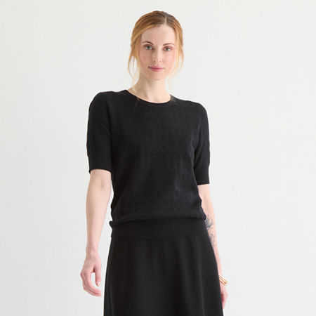 Click here for Liz Claiborne Womens Crew Neck Elbow Sleeve Pullov... prices