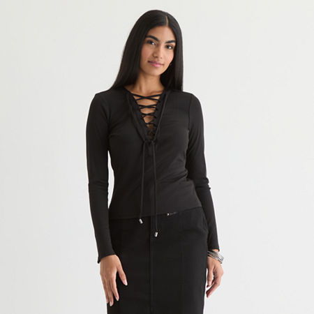 Click here for Bold Elements Womens V Neck Long Sleeve Blouse  X-... prices